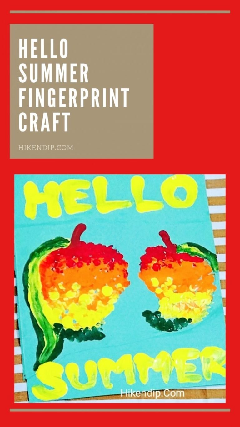 DIY Fingerprint Hello Summer Craft For Kids Step By Step Tutorial ...