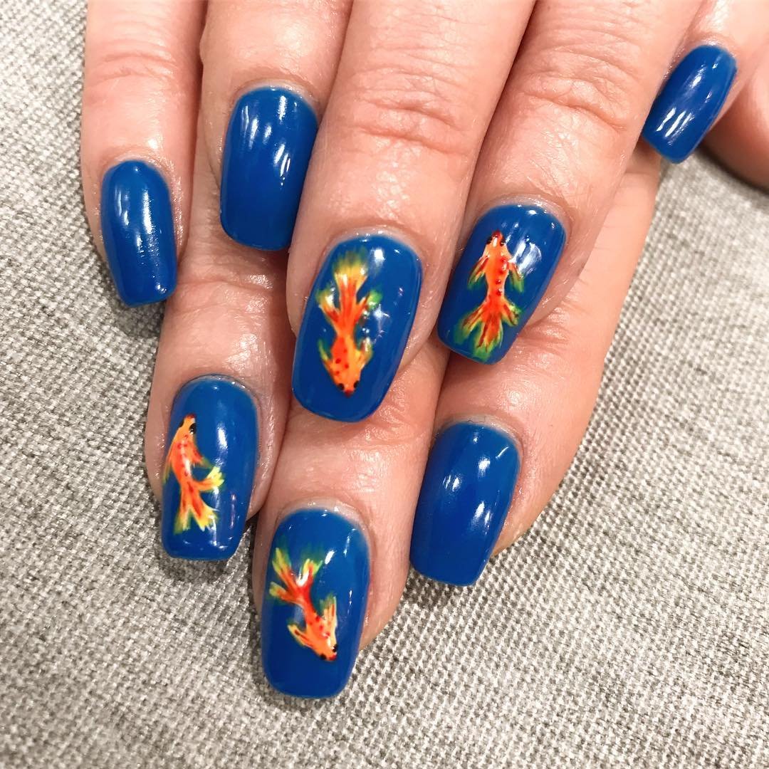 Tropical Fish Nail Art